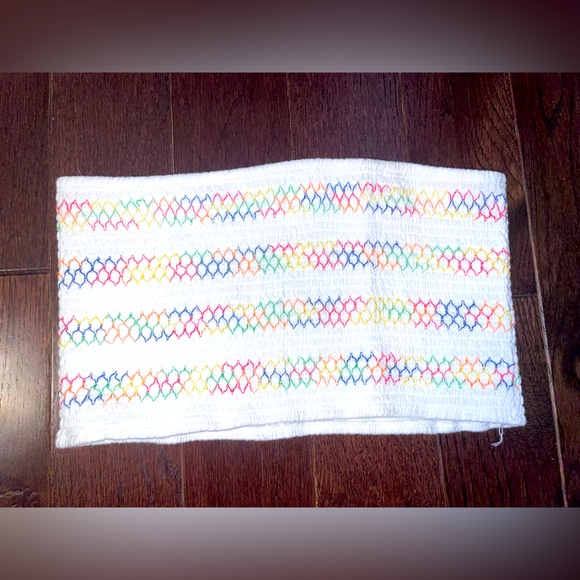 Me to We | Tops | Rainbow Stitched Tube Top | Poshmark
